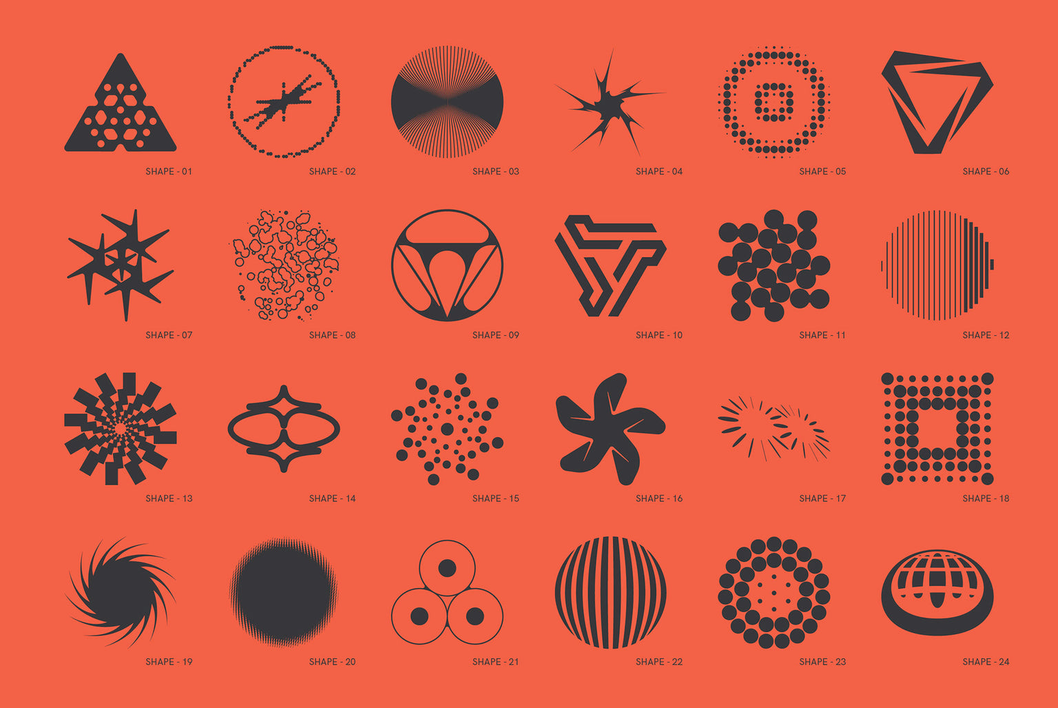 120 Abstract Geometric Shapes – Bold Vectors for Modern Design – 6TM ...