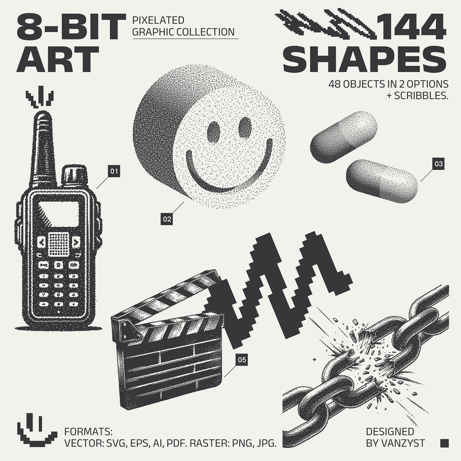 8-Bit Art – Retro Pixelated Graphic Pack with 90s Vibes – 6TM® MAGAZINE