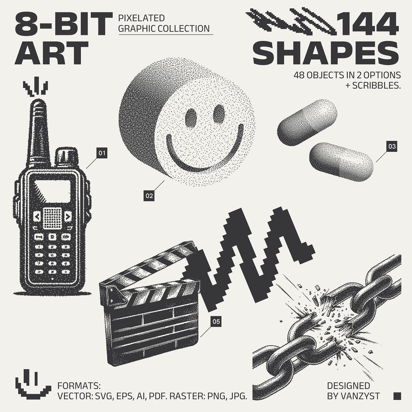 8-Bit Art – Retro Pixelated Graphic Pack with 90s Vibes – 6TM® MAGAZINE