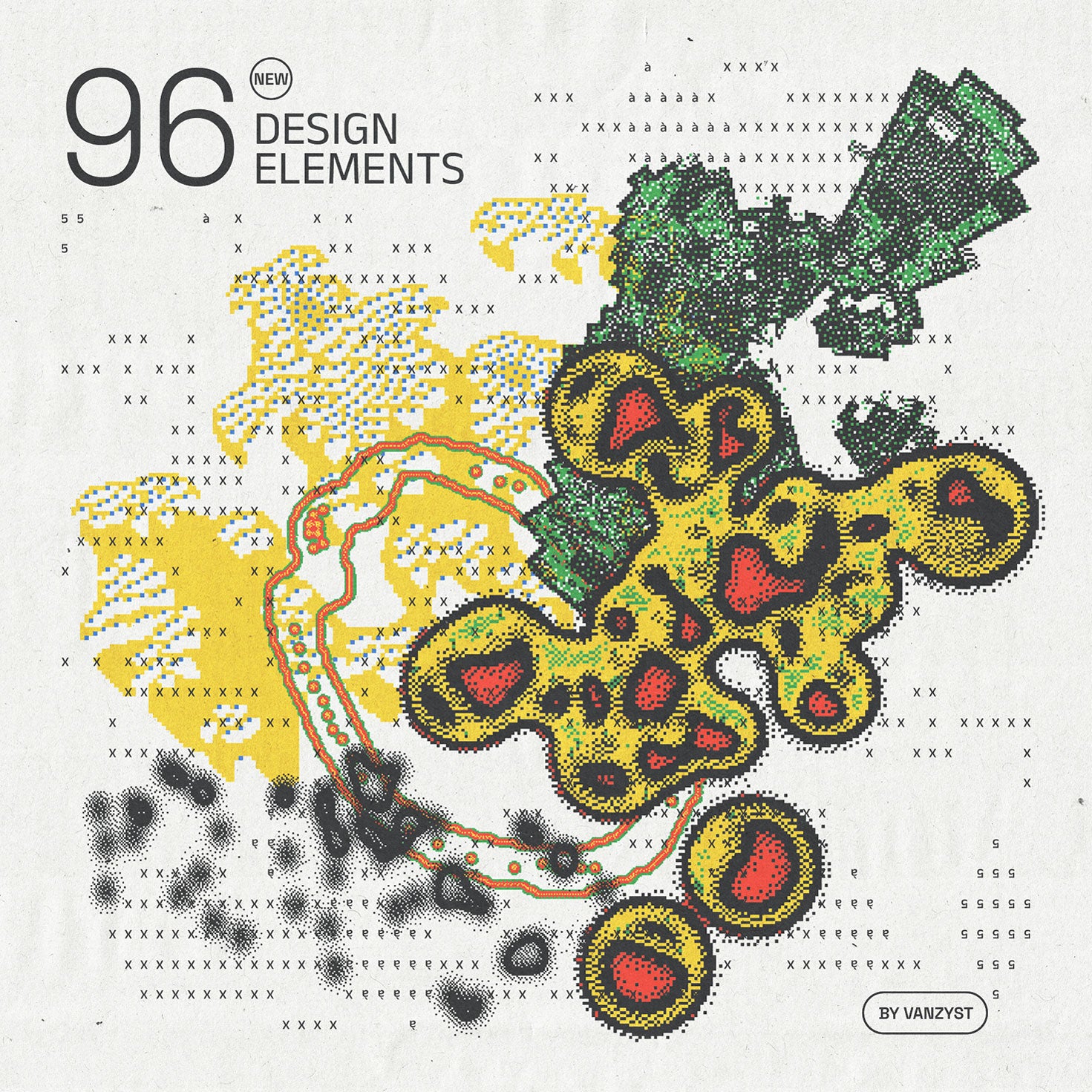 Color Disruptions – 96 Bold Vector Shapes with Glitch Aesthetics – 6TM ...