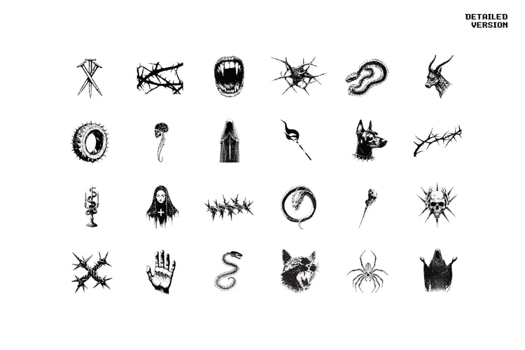 Dark Aesthetic Dithering – 240 Sinister Graphics for Bold Designs – 6TM ...