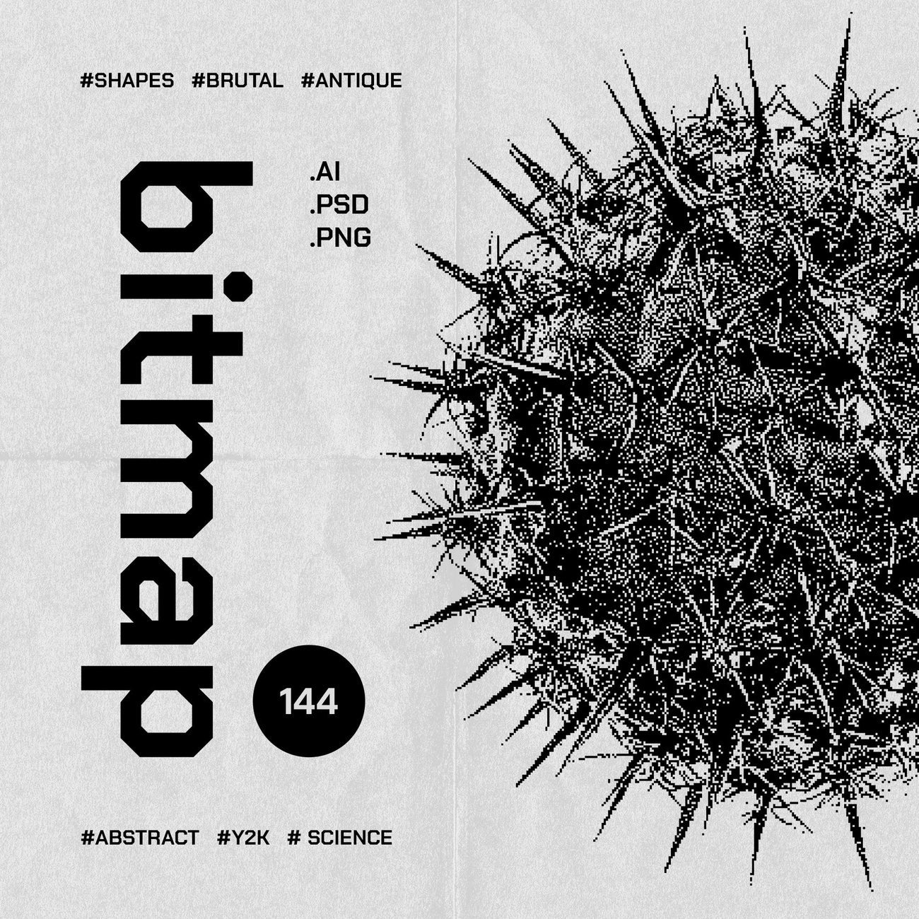 Dithering Bitmap Shapes – 144 Gritty Vectors for Bold Y2K Designs – 6TM ...