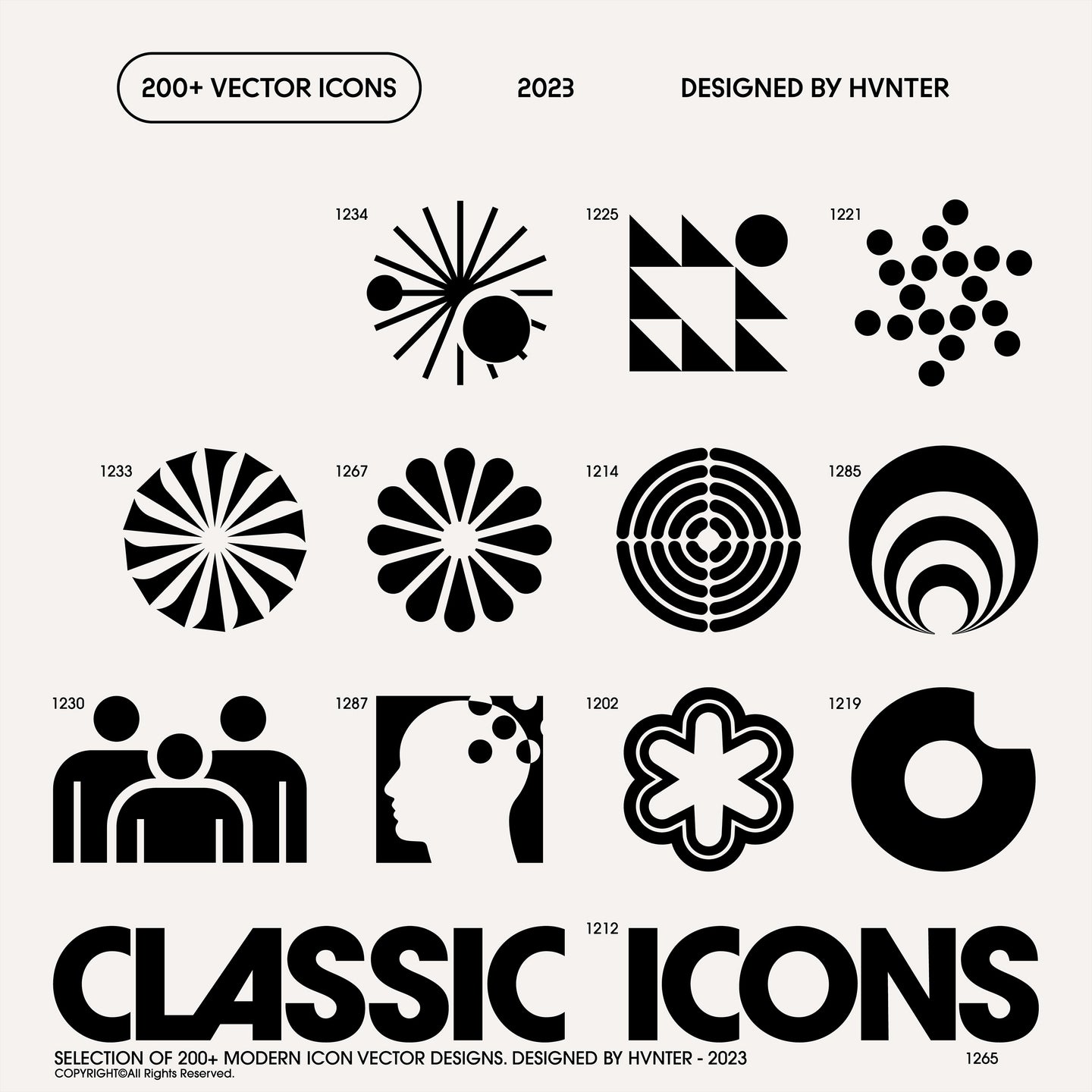 Classic Icons – 200+ Modern Icons for Unique Design Projects – 6TM ...