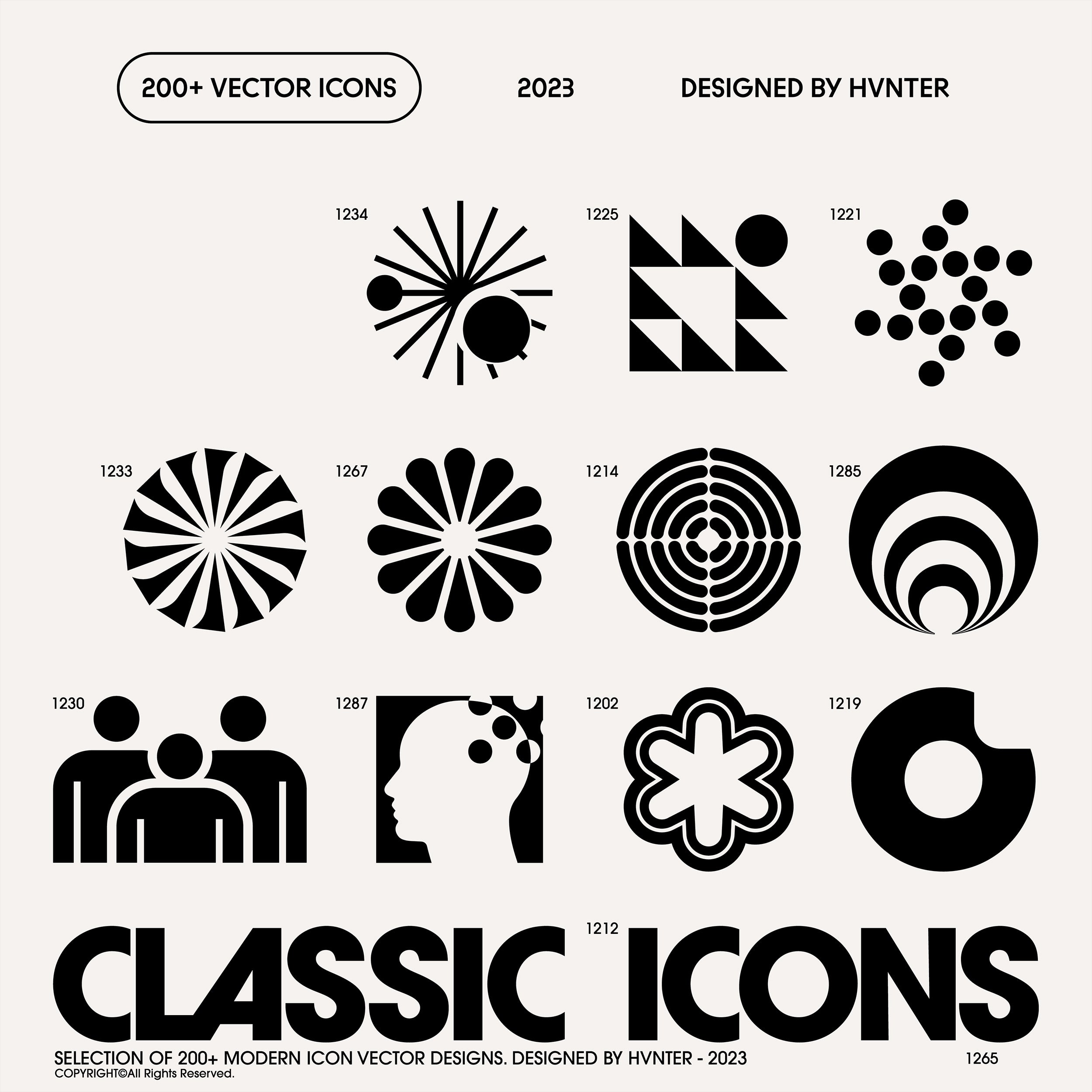 Classic Icons – 200+ Modern Icons for Unique Design Projects – 6TM ...