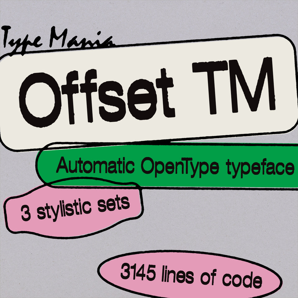 Offset TM – Rugged Display Font with Auto-Shuffling Styles – 6TM® MAGAZINE